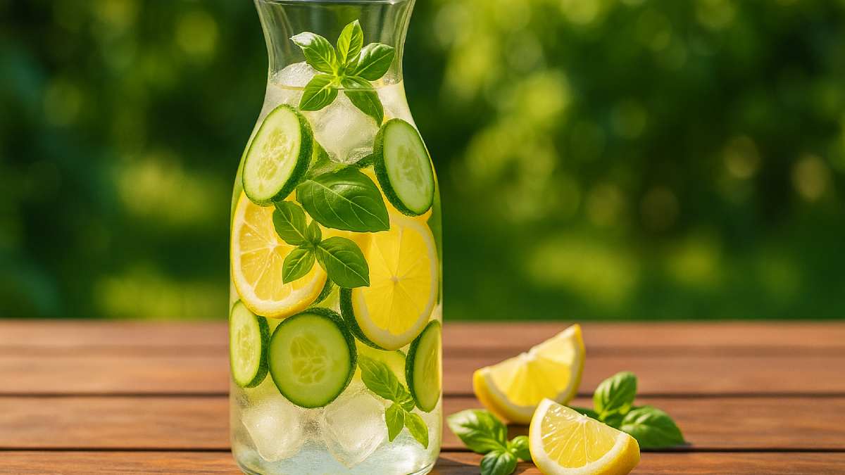 Cette boisson au basilic citronné et concombre hydrate mieux que n ...